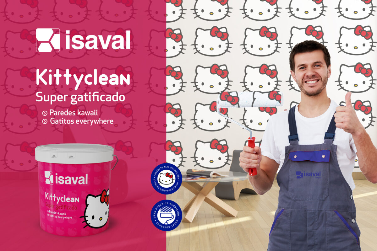 Isaval lanza una nueva línea de pintura inspirada en Hello Kitty! • Isaval